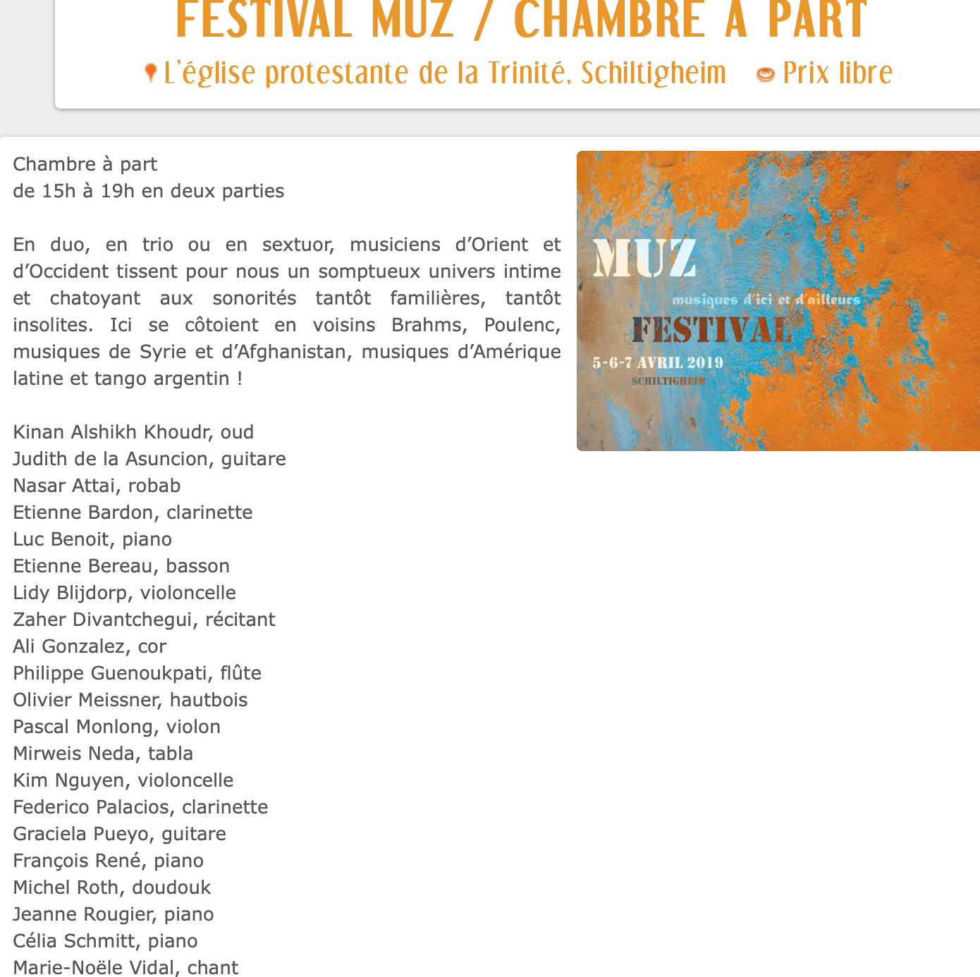 Festival Muz, le 6 avril 2019 | Célia Schmitt